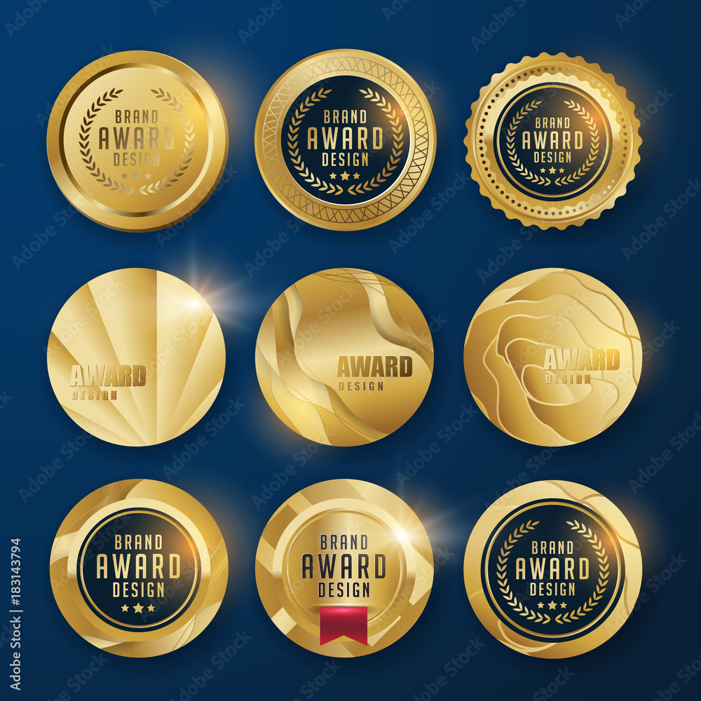 vector Luxury premium badges design.Set of retro vintage badges and ...