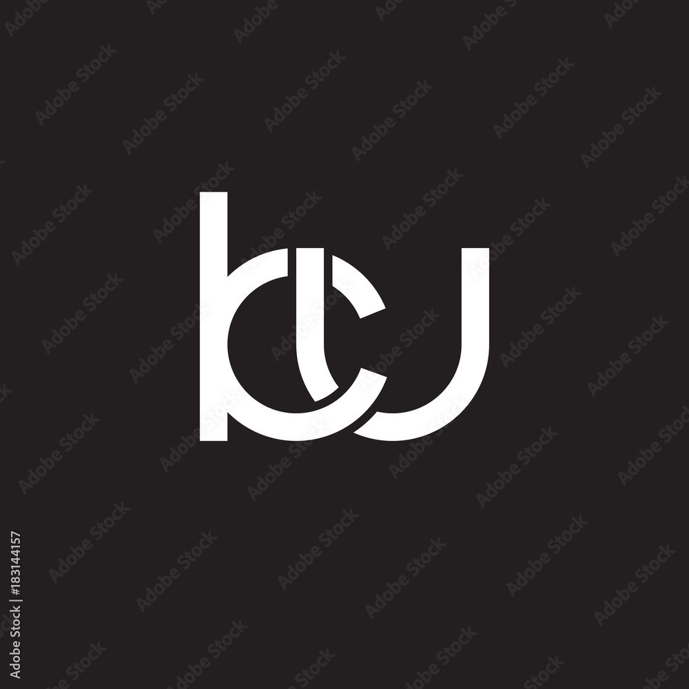 Initial lowercase letter ku, overlapping circle interlock logo, white color on black background ...