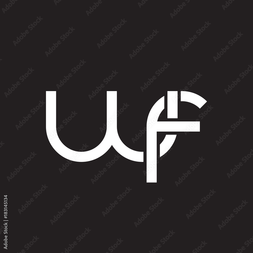Initial lowercase letter wf, overlapping circle interlock logo, white ...