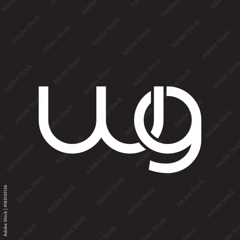 Initial lowercase letter wg, overlapping circle interlock logo, white ...