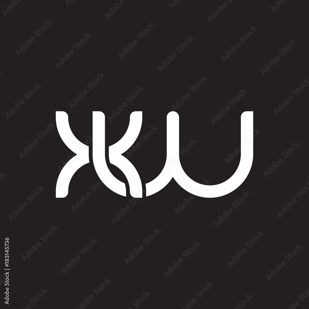 Initial lowercase letter xw, overlapping circle interlock logo, white ...