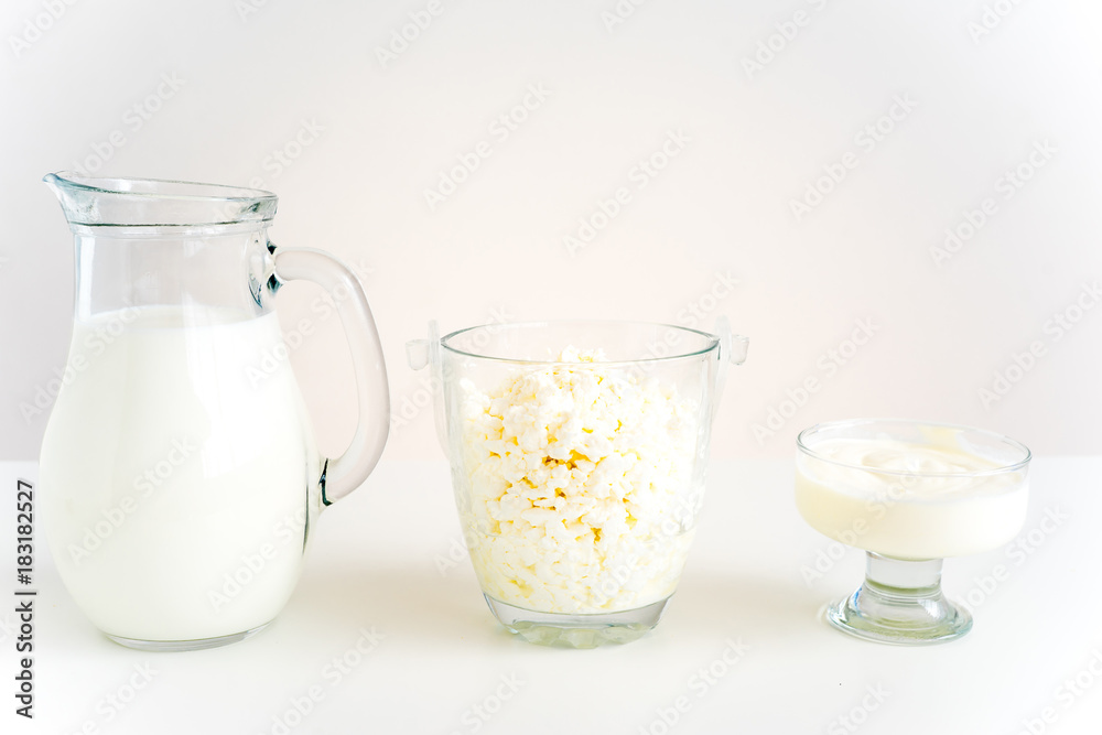 Curd with milk Stock Photo | Adobe Stock