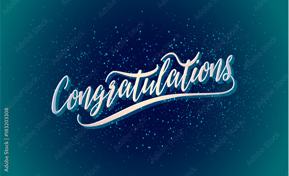 Congratulations Vector holiday illustration. Congratulations greeting ...