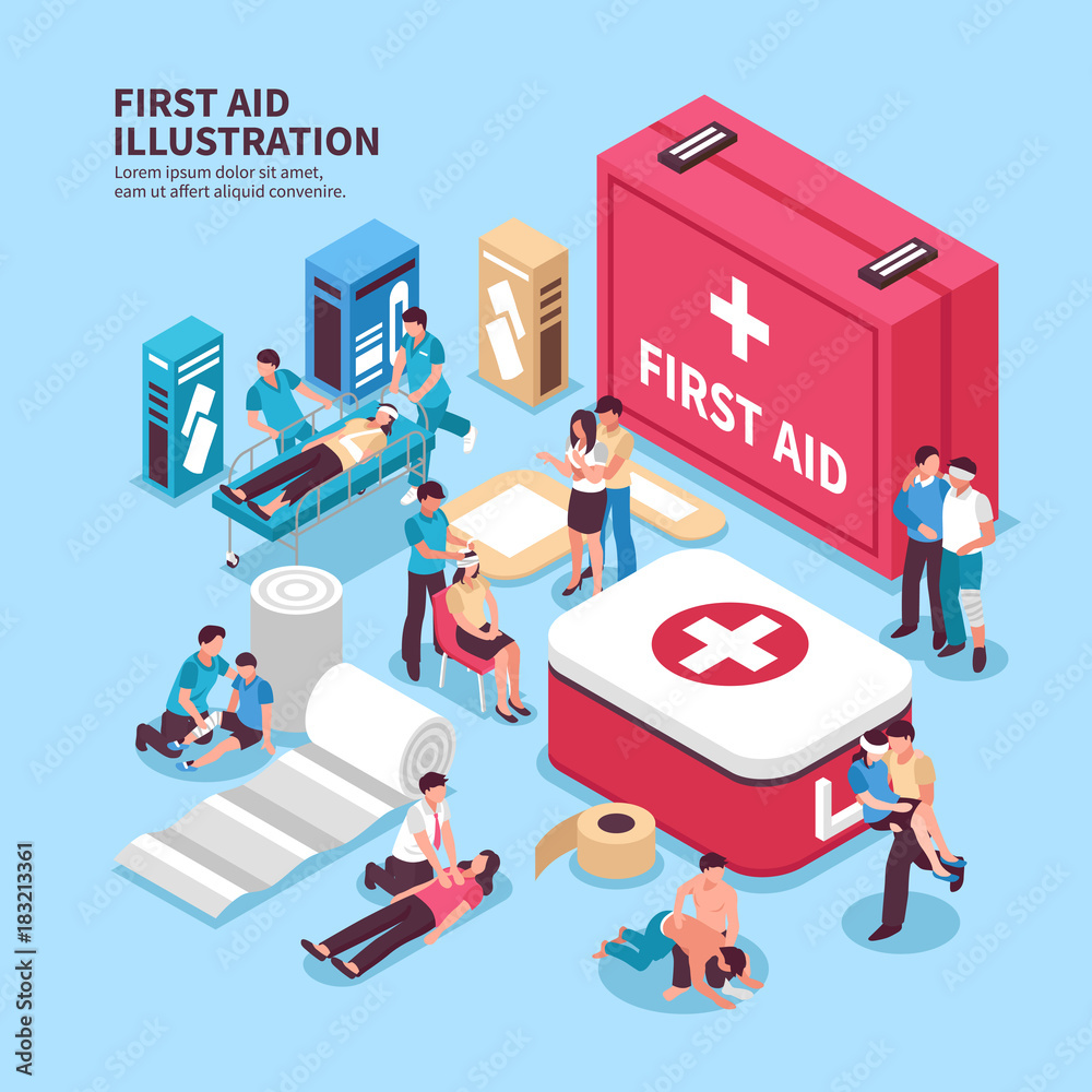 First Aid Box Background Stock Vector | Adobe Stock