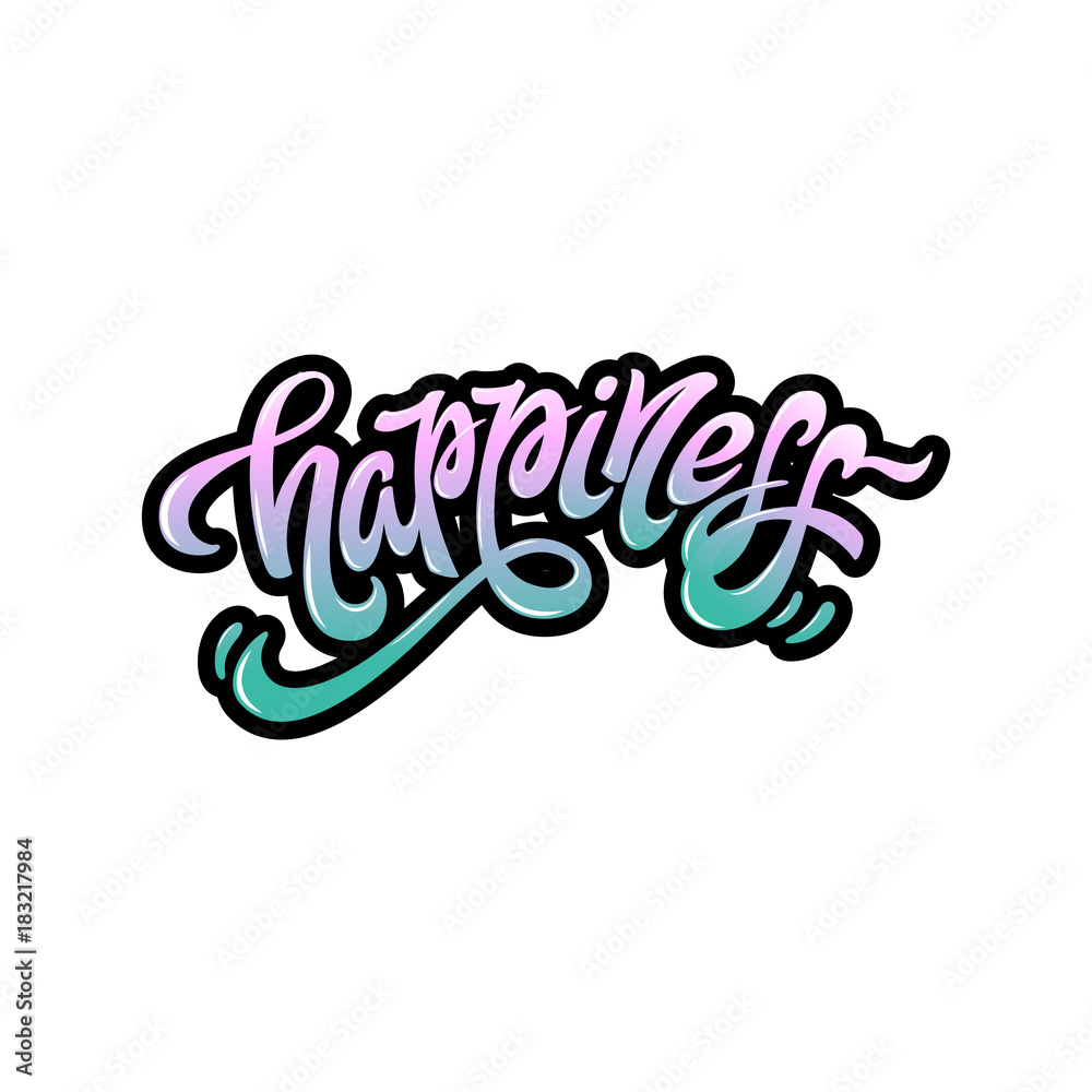 The Word Happy In Graffiti