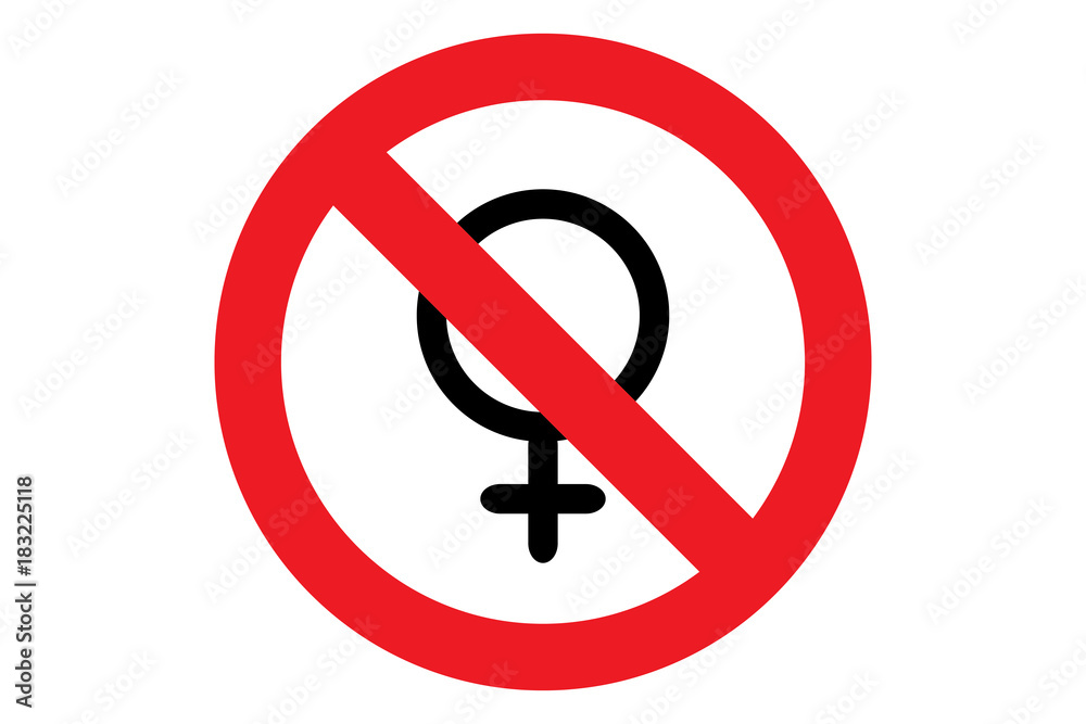No women allowed sign Stock Vector | Adobe Stock