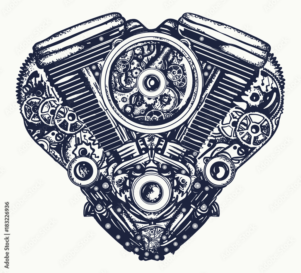 Engine Tattoo Designs