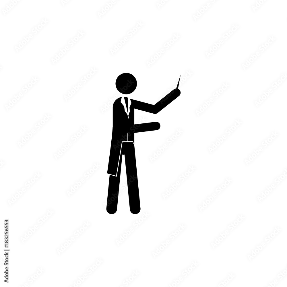 Symphony conductor icon. Silhouette of a musician icon. Premium quality ...