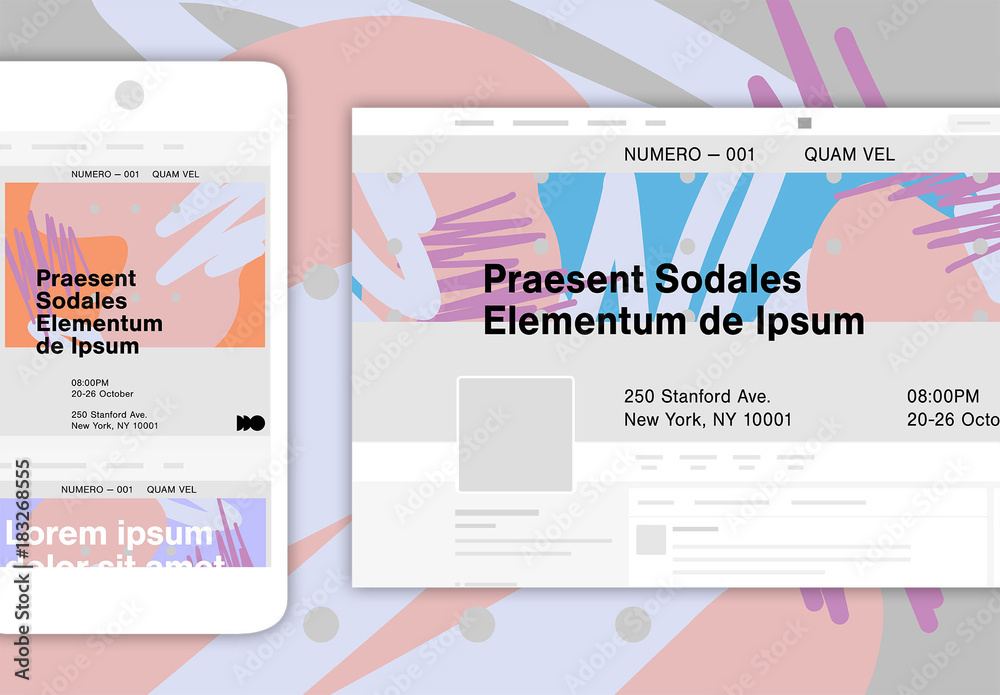 Gallery Social Media Set Stock Template | Adobe Stock
