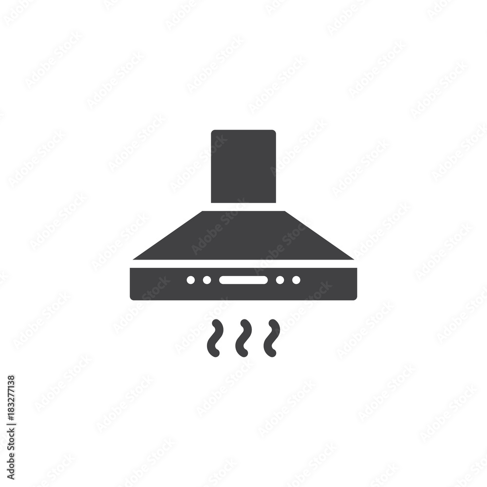 Exhaust, extractor hood icon vector, filled flat sign, solid pictogram ...