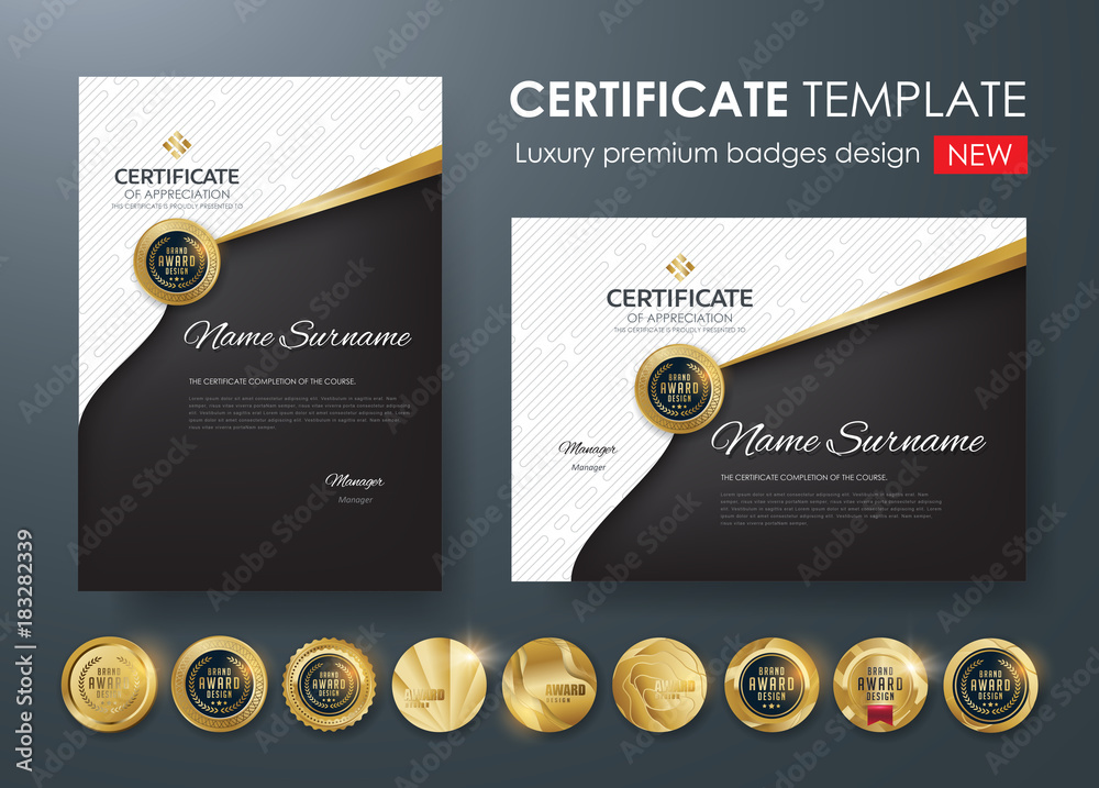 certificate template with luxury pattern,diploma,Vector illustration ...