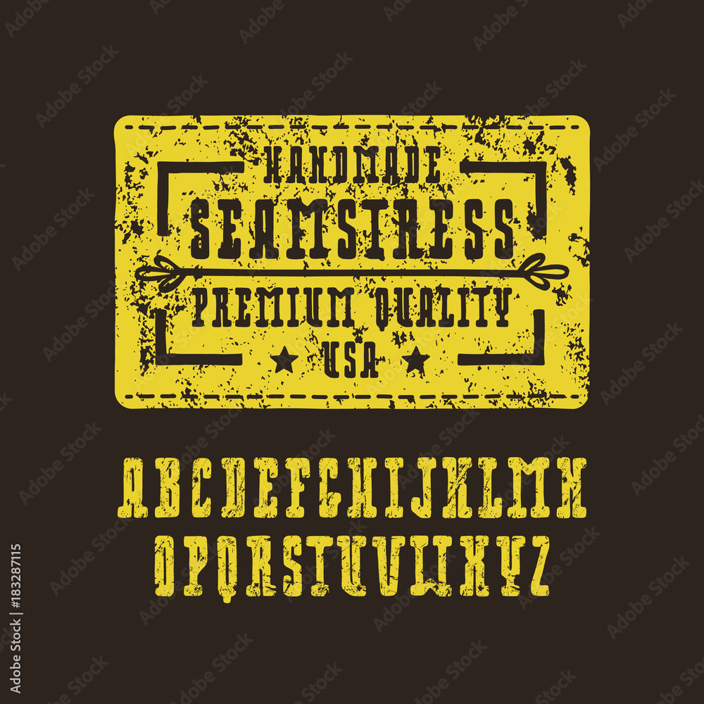 Serif font with rounded corners in the style of handmade graphics 素材庫向量 ...