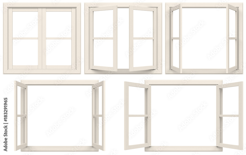 white window frame isolated on white background. Stock Illustration ...