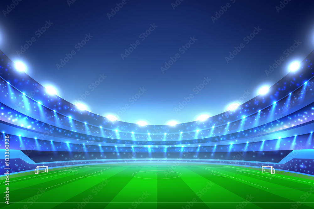 Soccer Stadium Background Stock Vector | Adobe Stock