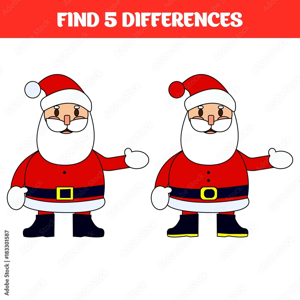 Find five differences. Educational game for children. Funny cartoon ...