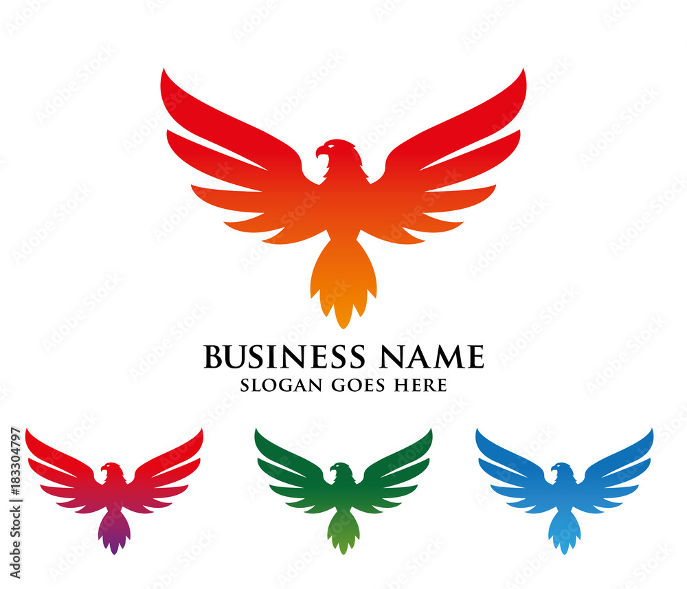 majestic open wings eagle logo Stock Vector | Adobe Stock