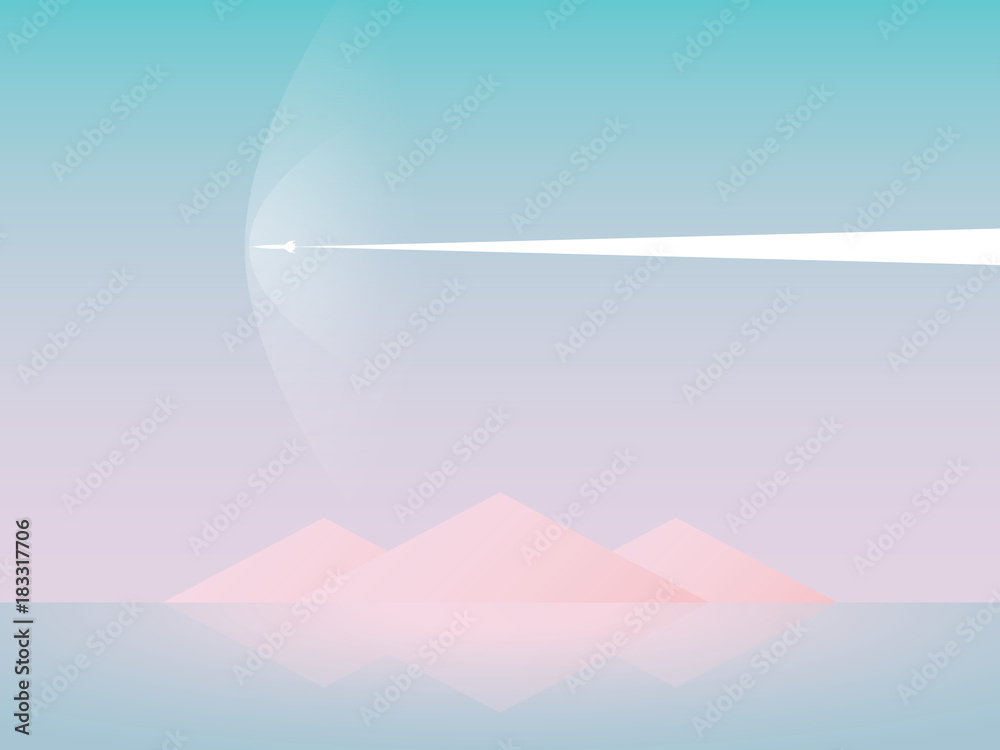 Beautiful abstract fantasy sci-fi vector landscape background wallpaper ...