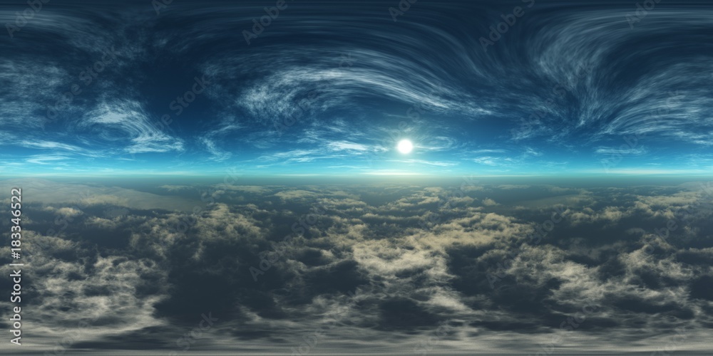 above the clouds, HDRI, Equirectangular projection, Spherical panorama ...