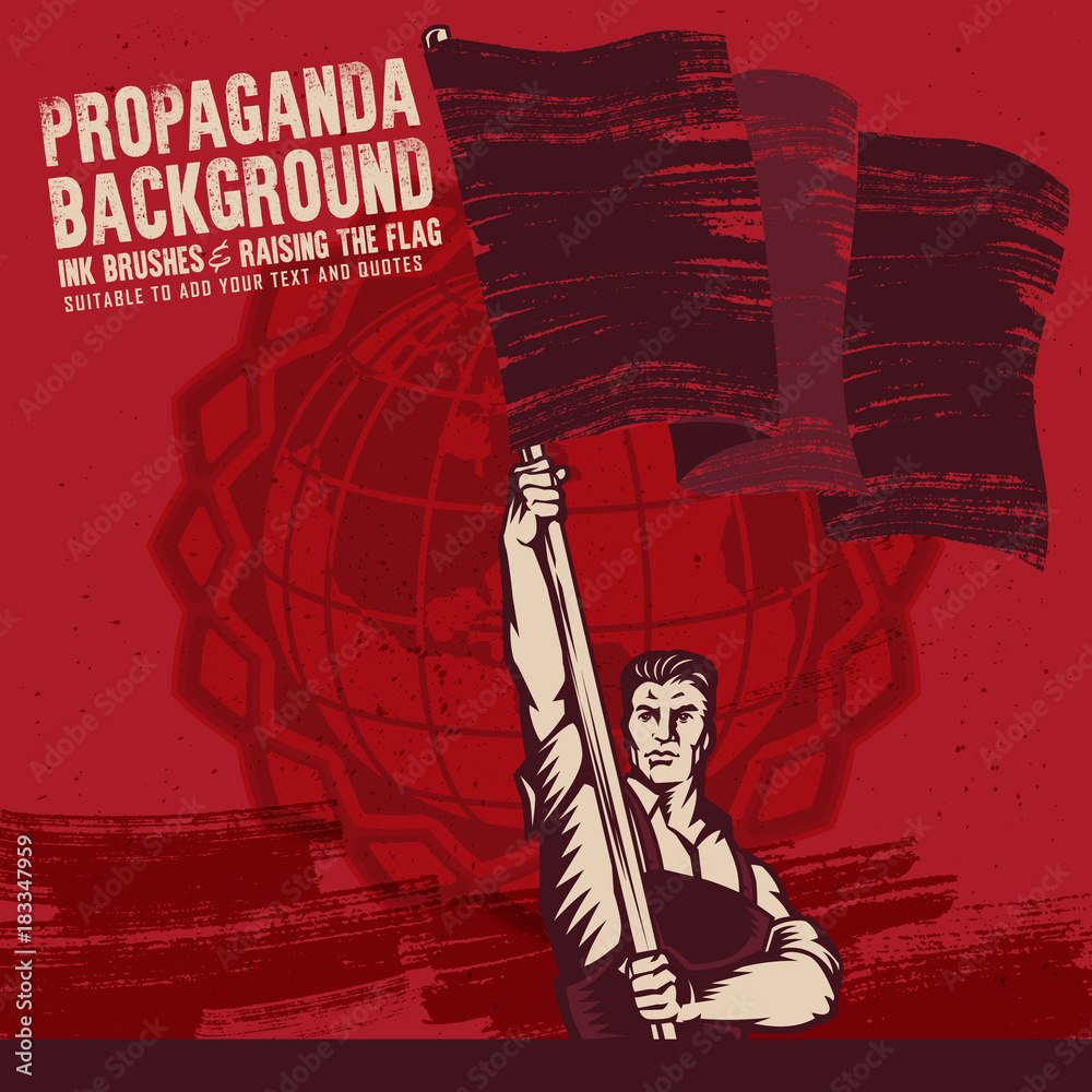 Vector vintage revolution poster. Propaganda Background Style ...