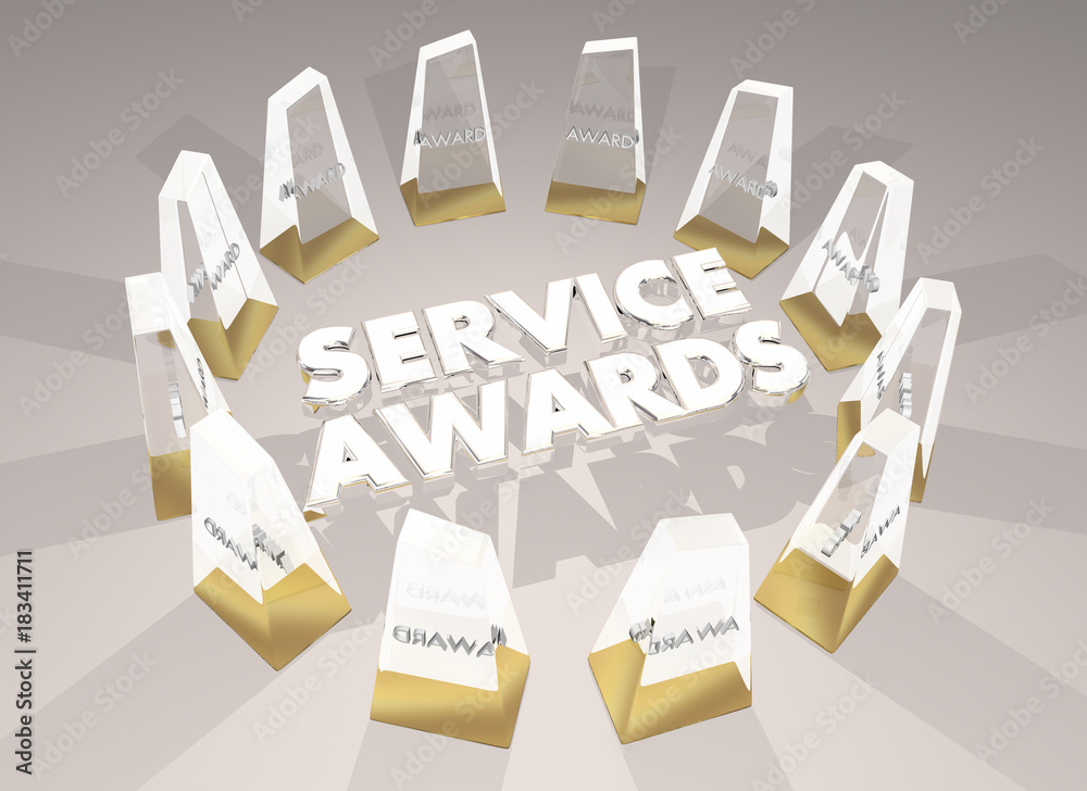 Service Awards Employee Honors Volunteer Recognition 3d Illustration ...
