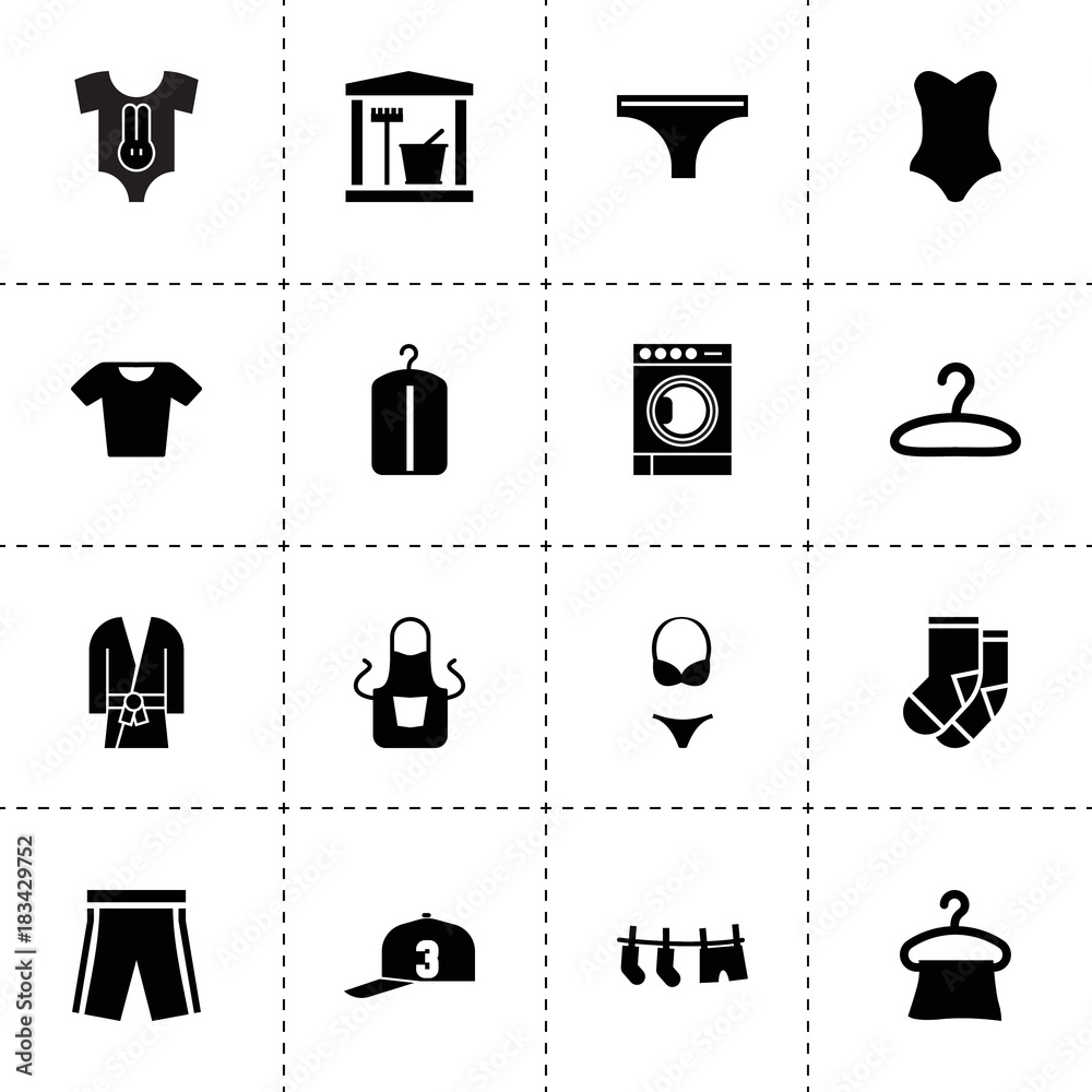 Clothing icons. vector collection filled clothing icons Stock Vector ...