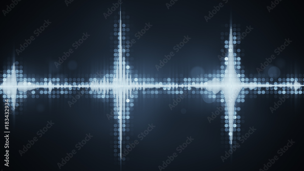 Grey audio waveform equalizer abstract party concept Stock-Illustration ...