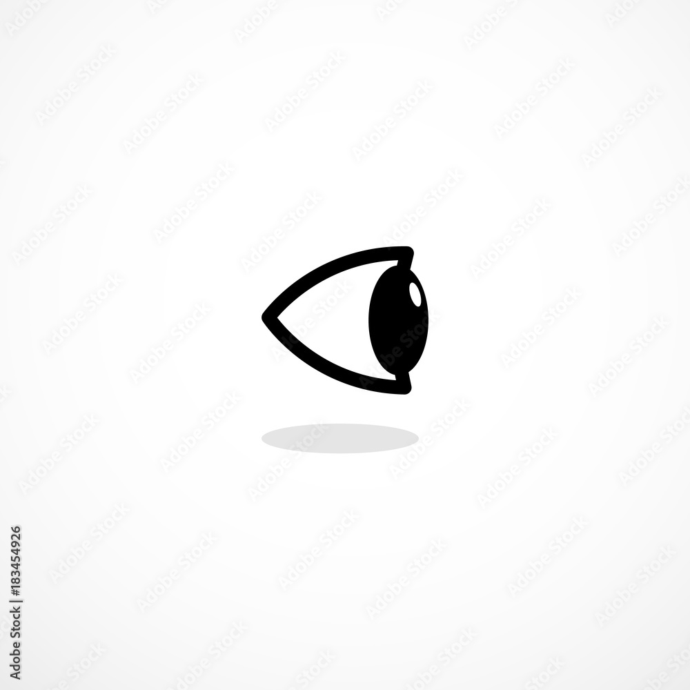 Simple side eye icon isllustration isolated on background Stock Vector ...