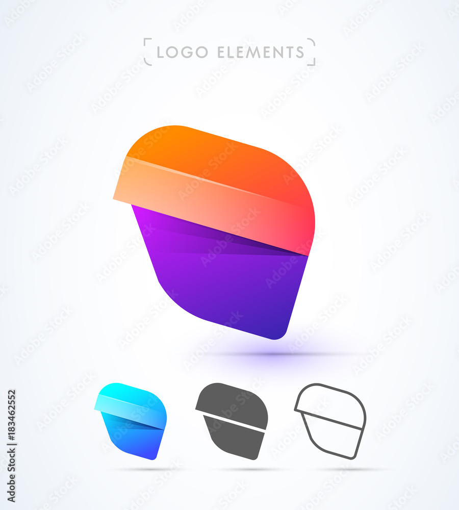 Abstract vector 3d abstract wing flying logo icons for company identity ...