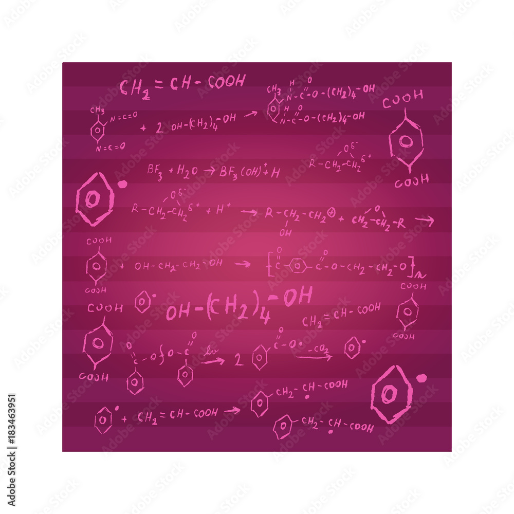Chemistry background with stripes in burgundy color consisting of ...