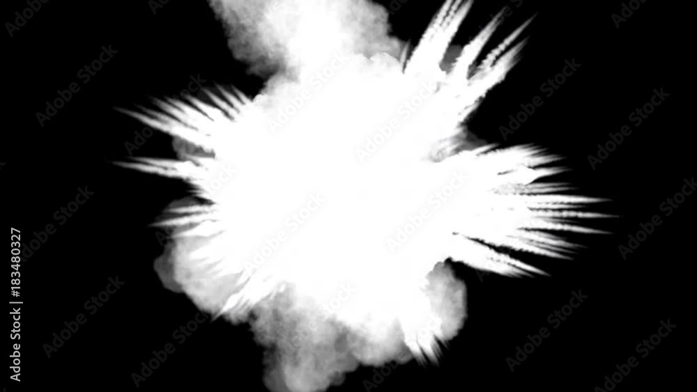 Colored smoke explosion with puff towards the camera, smoke hits camera ...