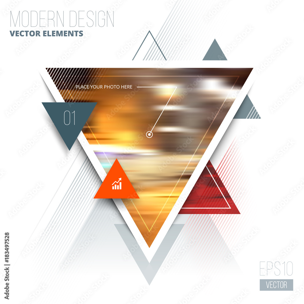 Vector of abstract geometric triangle pattern and background Stock ...
