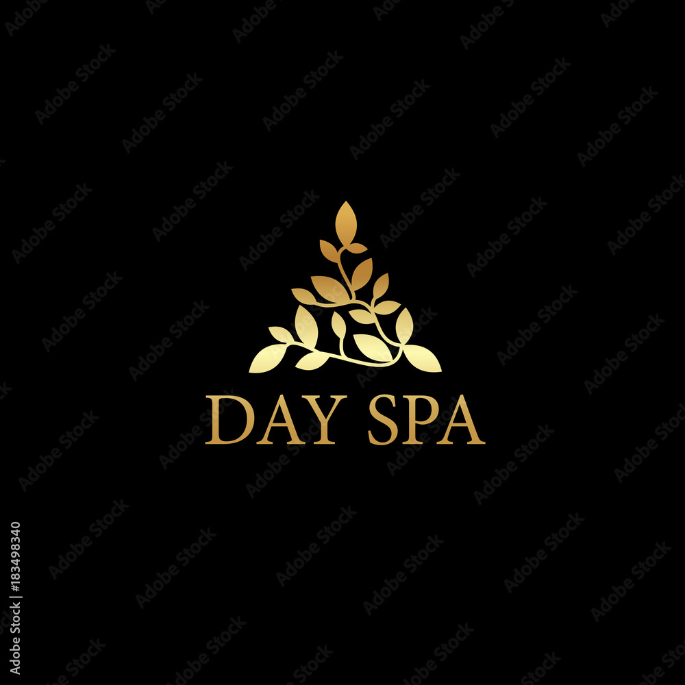Grafika wektorowa Stock: Day spa elegant triangle logo vector | Adobe Stock