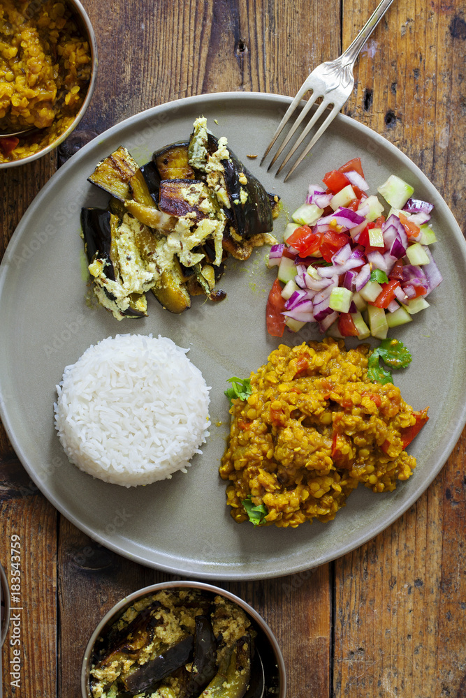 Dal Chawal And Salad
