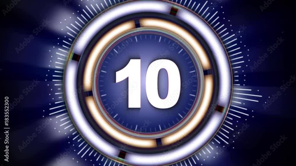 NUMBER 10, Top Ten Numbers Animation with Alpha Channel, Rendering, Background, Loop, 4k สต็อก ...