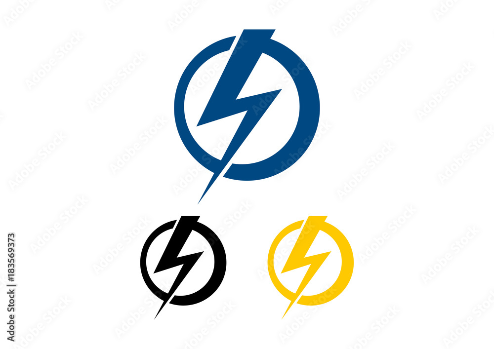 Lightning Logo In Circle