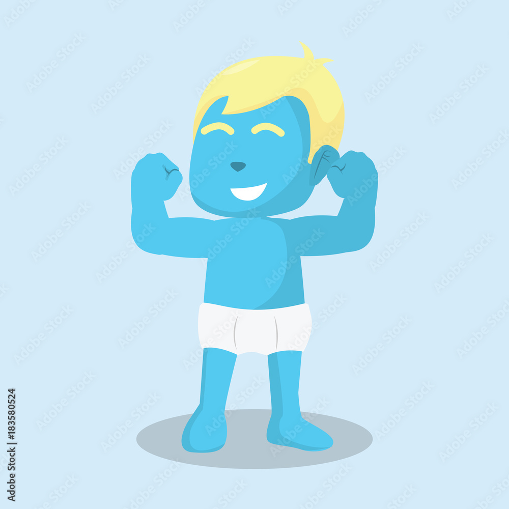 Strong Baby Cartoon