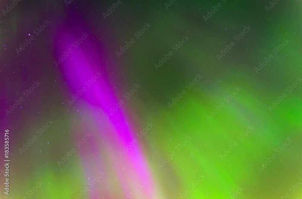 Polar lights Aurora Borealis in the night starry sky, texture and ...