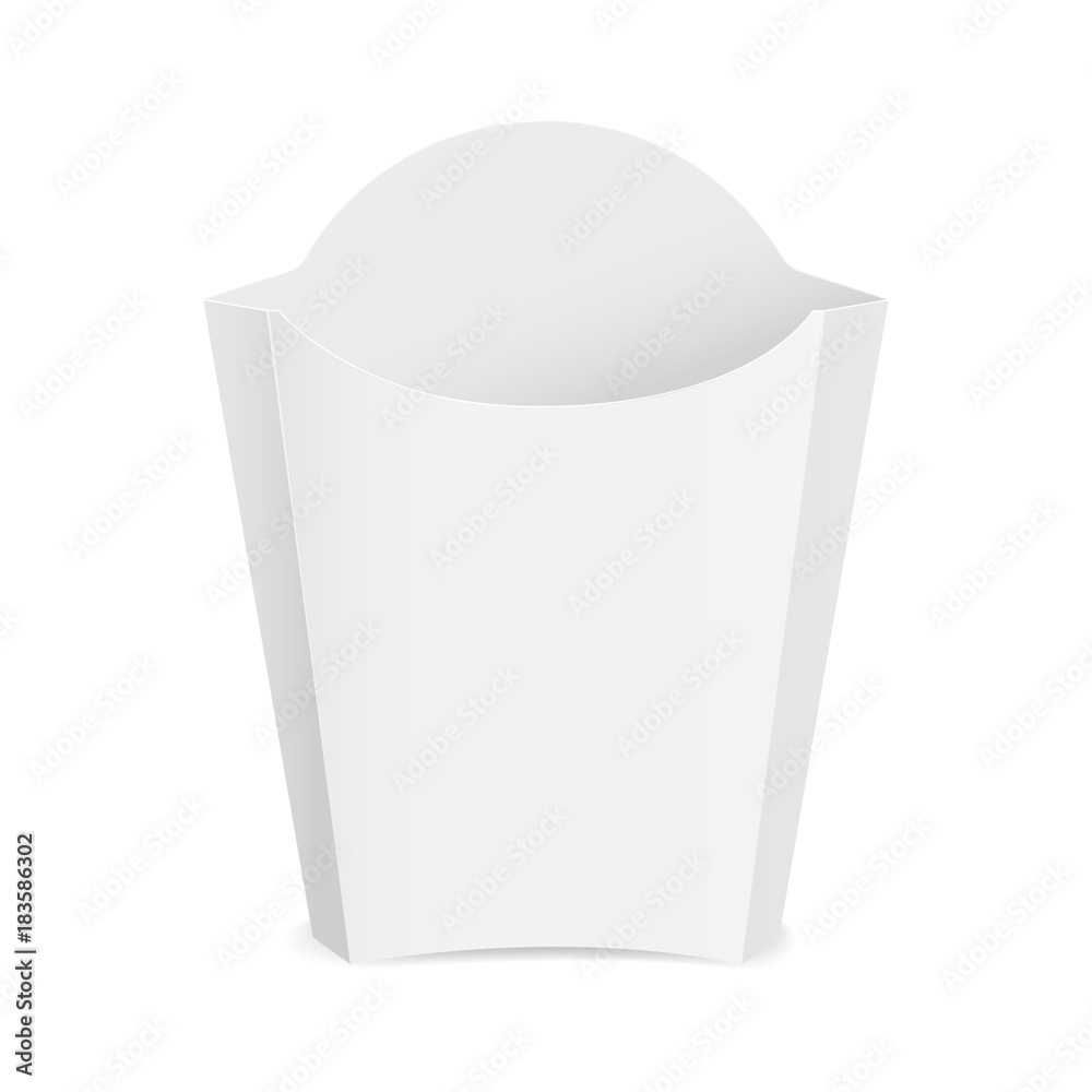 Paper french fries box - front view. Display your design on this mockup ...