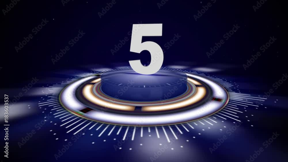 NUMBER 5, Top Ten Numbers Animation with Alpha Channel, Rendering ...