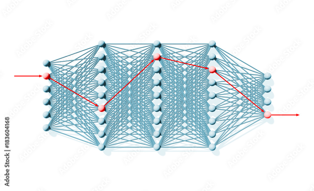 Artificial deep neural network, schematic view Stock Illustration ...