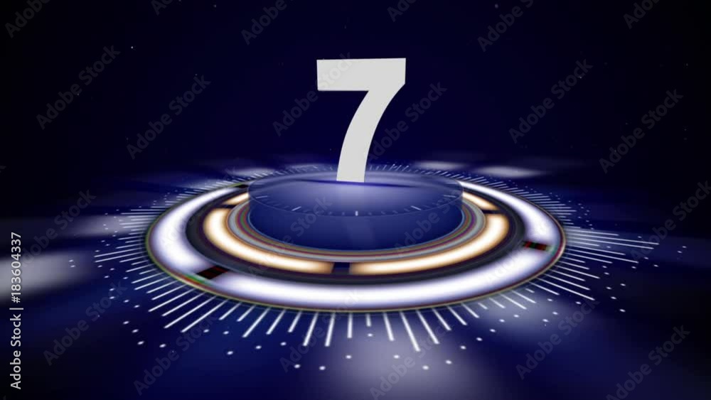 NUMBER 7, Top Ten Numbers Animation with Alpha Channel, Rendering ...