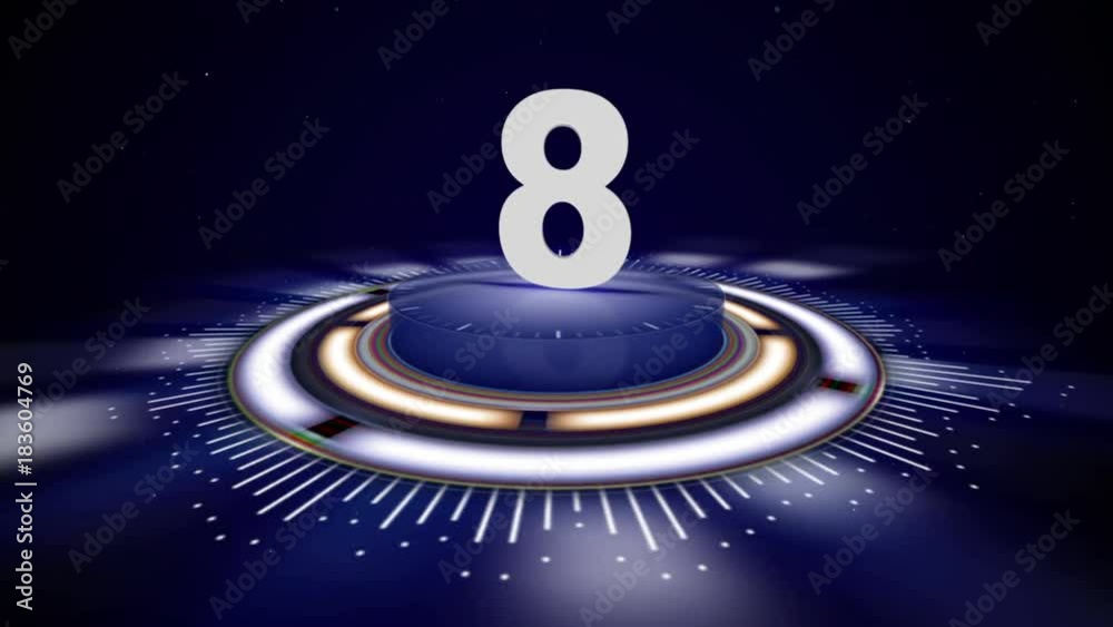 NUMBER 8, Top Ten Numbers Animation with Alpha Channel, Rendering ...