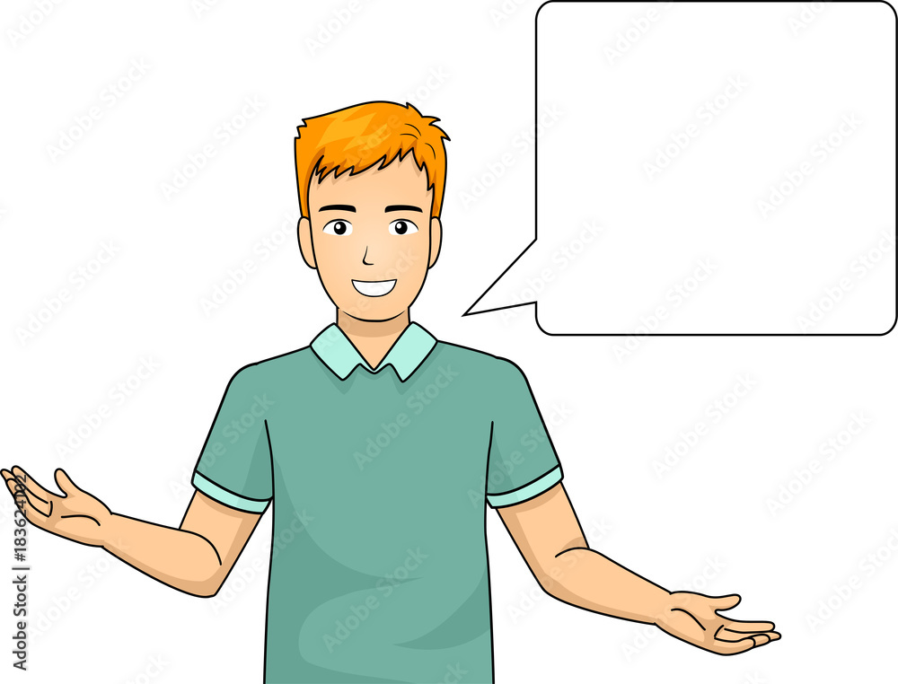 Man Talk Speech Bubble Sleep Stock Vector | Adobe Stock