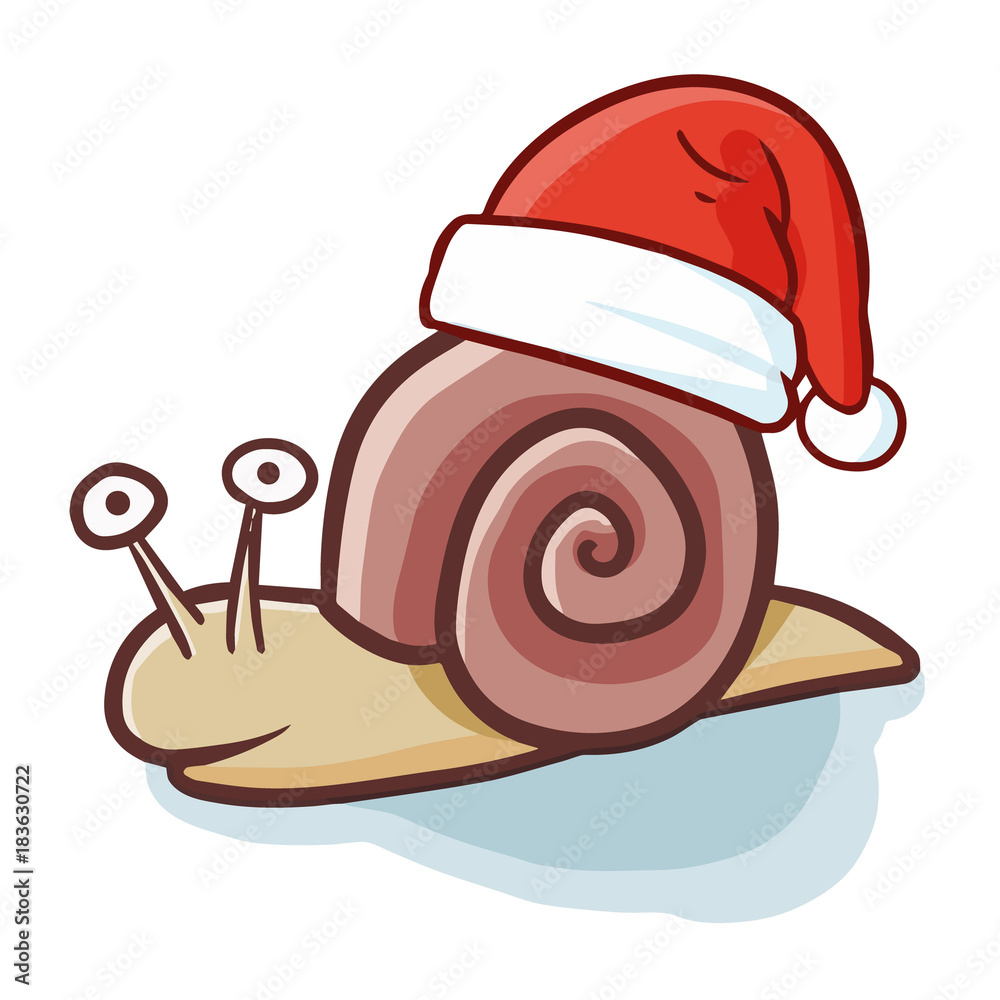 Christmas Cartoon Snail