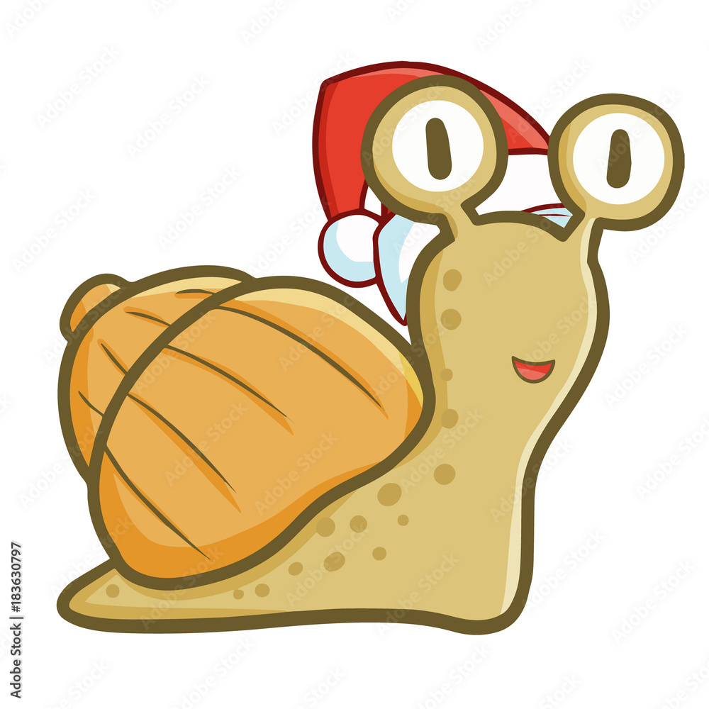 Christmas Cartoon Snail