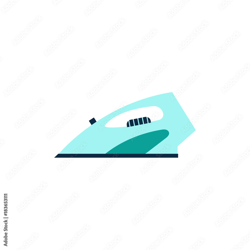 Side view picture of electrical iron, home appliance, flat style vector ...