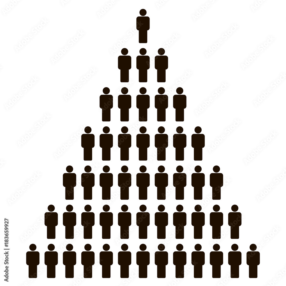 Stick man icon in pyramid . People icon . Vector illustration Stock ...
