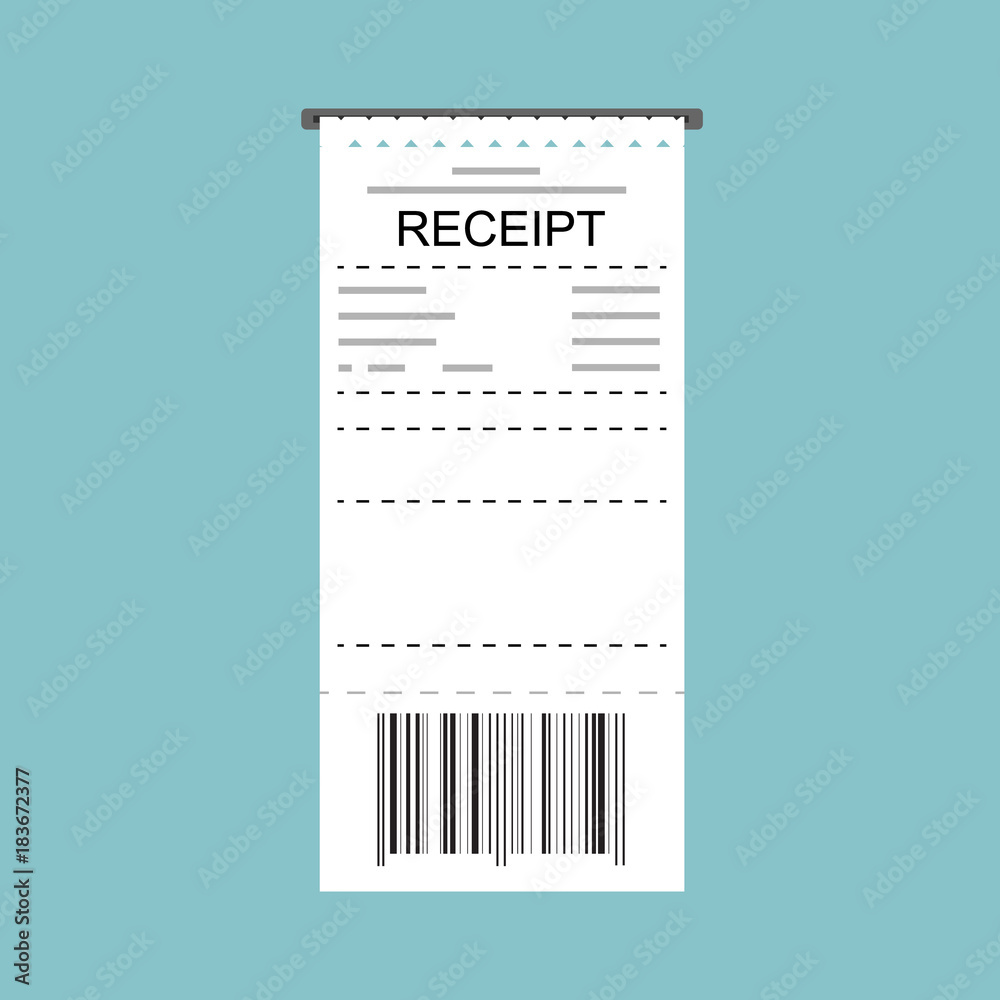Receipt bill vector Stock Vector | Adobe Stock