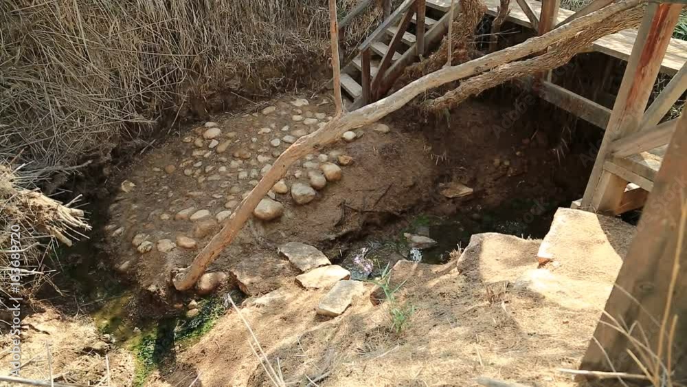 Historical place of baptism of Jesus Christ in Jordan. Al-Maghtas, is ...