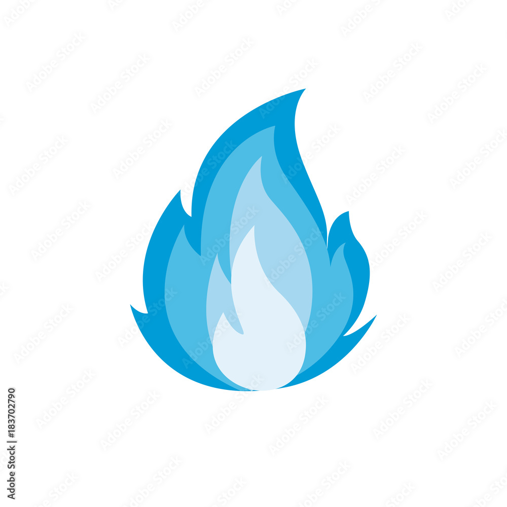 Blue fire vector Stock Vector | Adobe Stock